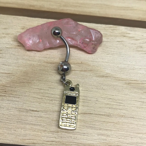 Jewelry | Cell Phone Dangle Belly Button Ring 14 Gauge | Poshmark